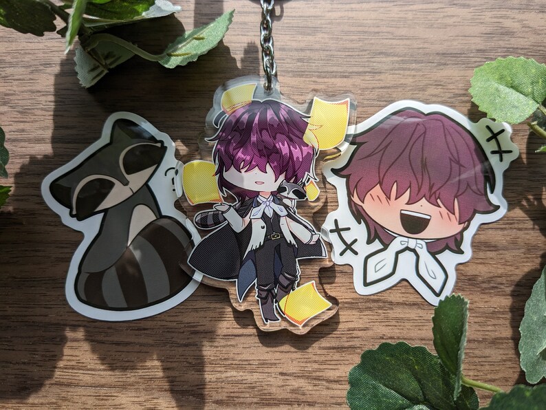 BSD Acrylic Keychains Ranpo Poe Mushitarou Perfect Crime - Etsy