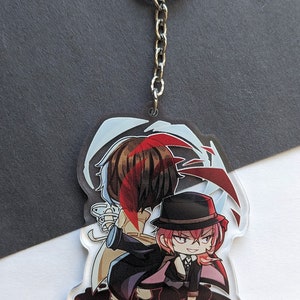 BSD Acrylic Keychains || Dazai & Chuuya || Soukoku - Etsy