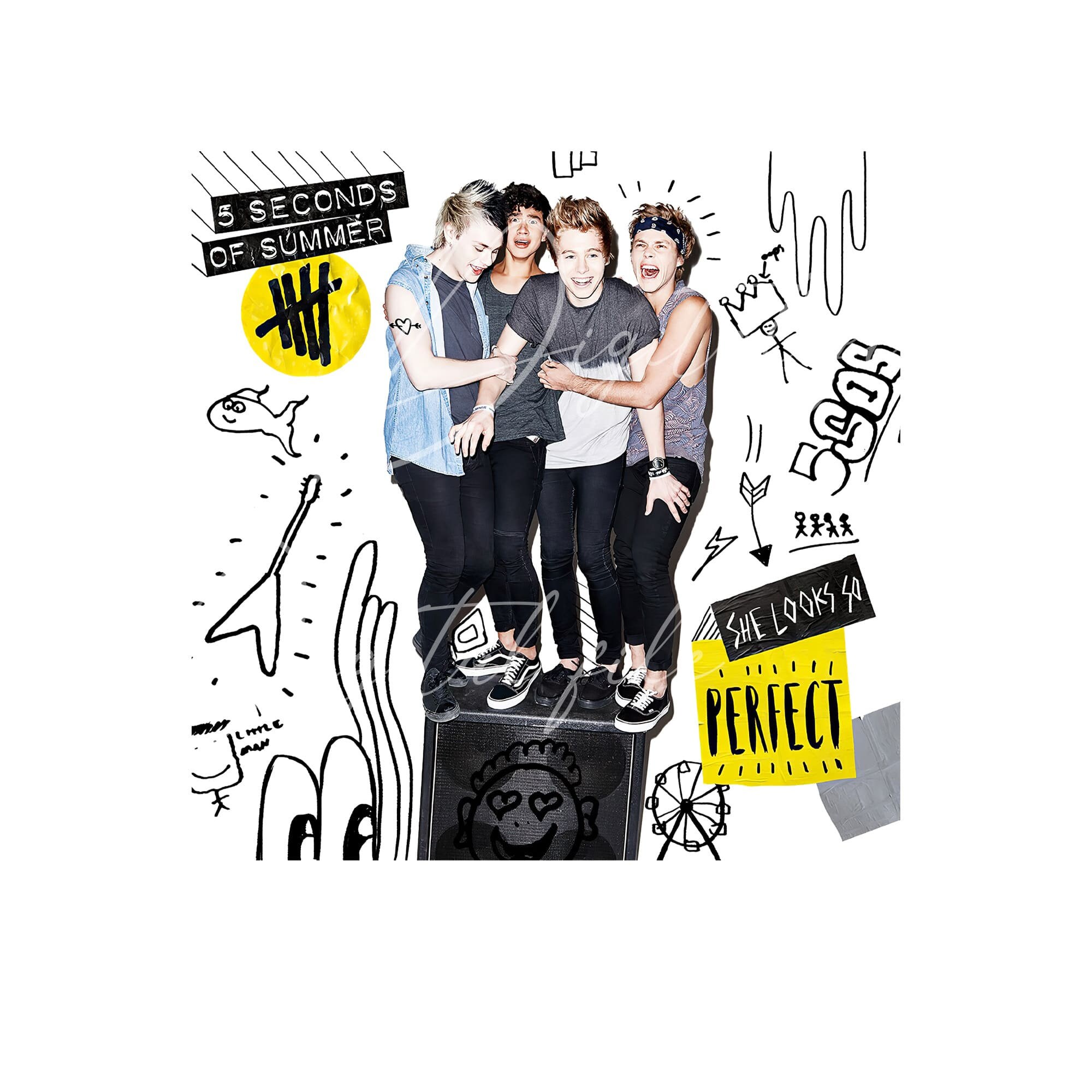 5sos Collage Drawing