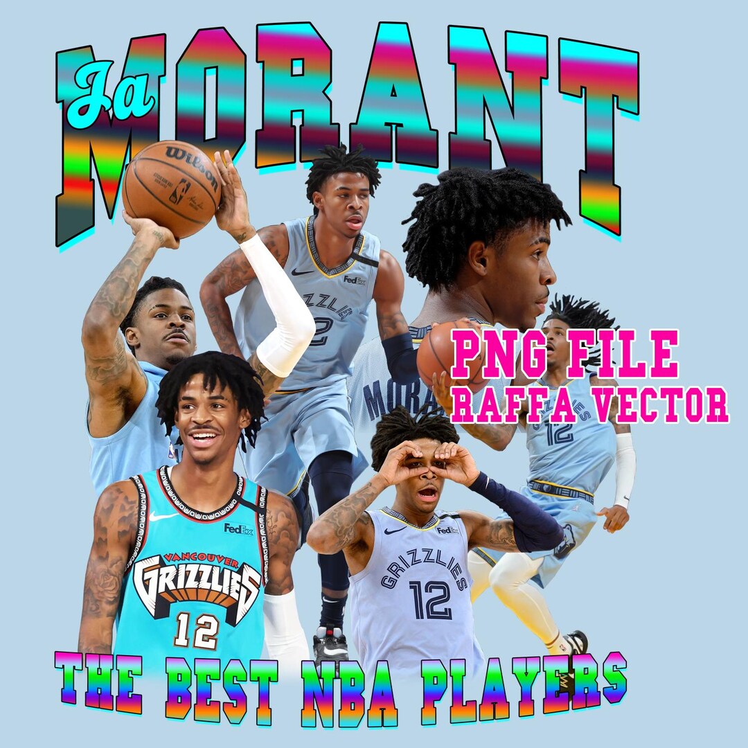 Vintage Ja Morant Png File , Tshirt Design , Bootleg Tee Design, Ready ...