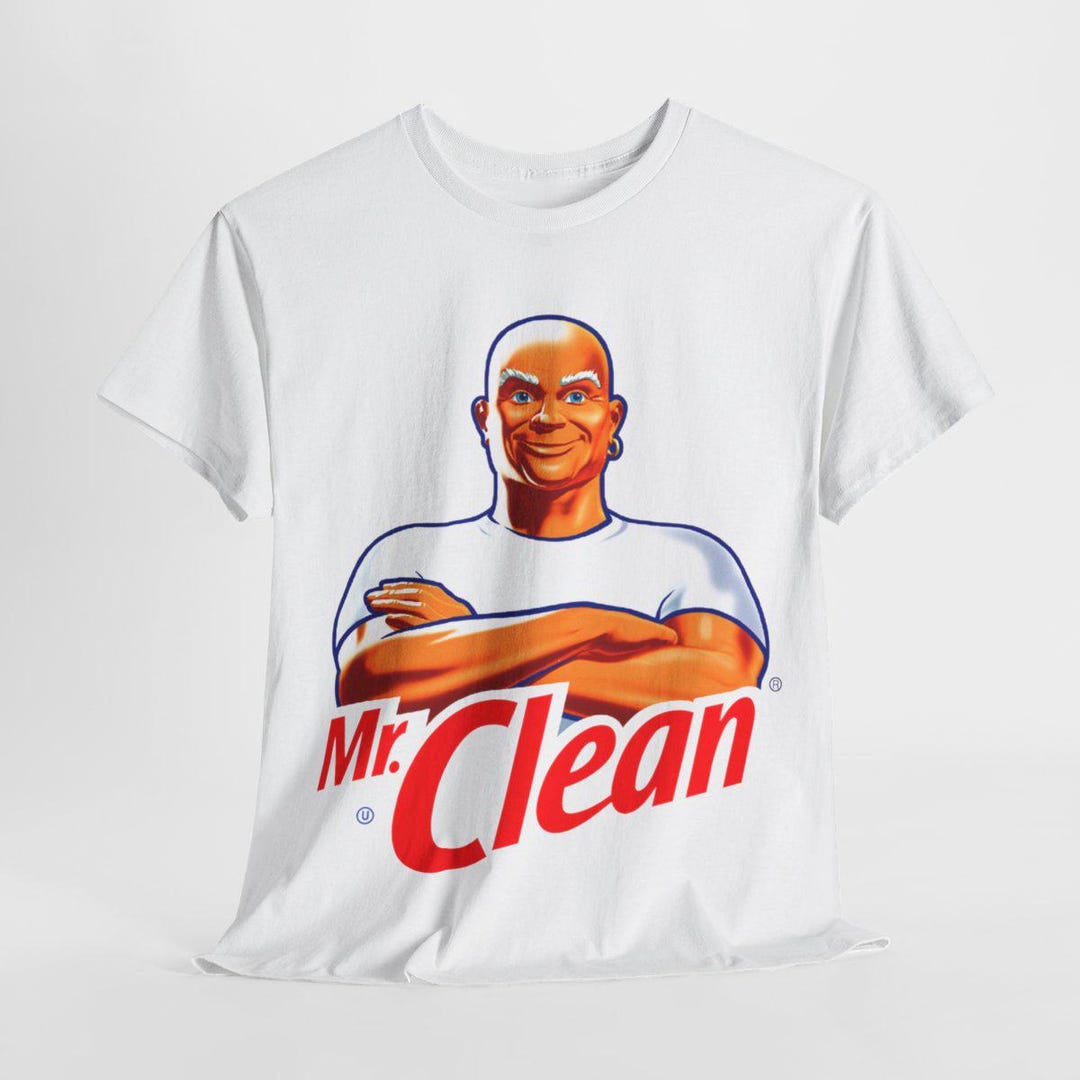 Mr Clean Logo Cleaning Product Fan Tshirt Long Sleeve Hoodie Size S-4XL White - Etsy