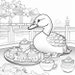 Dim Sum Duck Coloring Book - 25 Pages of Whimsical Ducks, Ducklings and ...