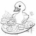 Dim Sum Duck Coloring Book - 25 Pages of Whimsical Ducks, Ducklings and ...