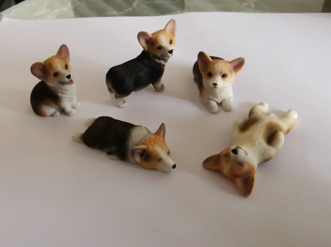 Realistic Miniature Corgi Babies/plant Decors/desk - Etsy