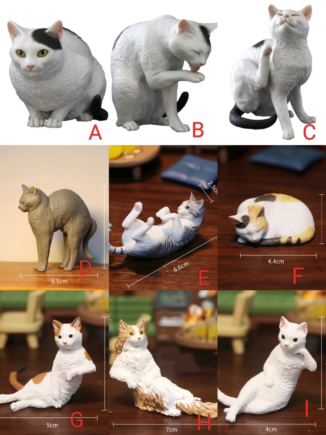 Realistic Miniatures Cat/plant Decors/desk Toys/realistic Fantasy ...