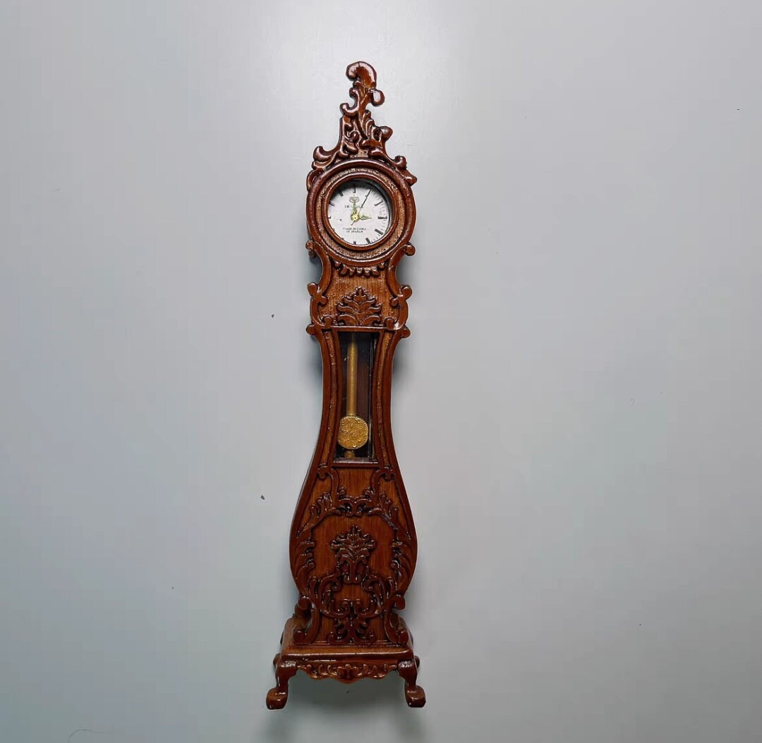 1/12 Scale Miniature Floor Clock/ Grandfather Clock/ Pendulum Clock for ...