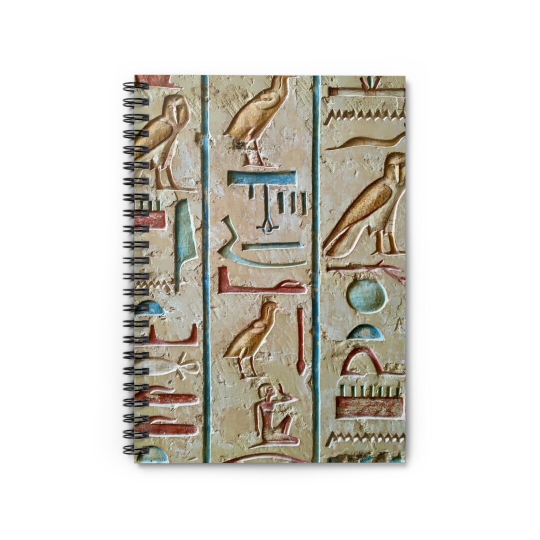 Egyptian Hieroglyphics Spiral Notebook, Egypt, Great for Note Taking ...