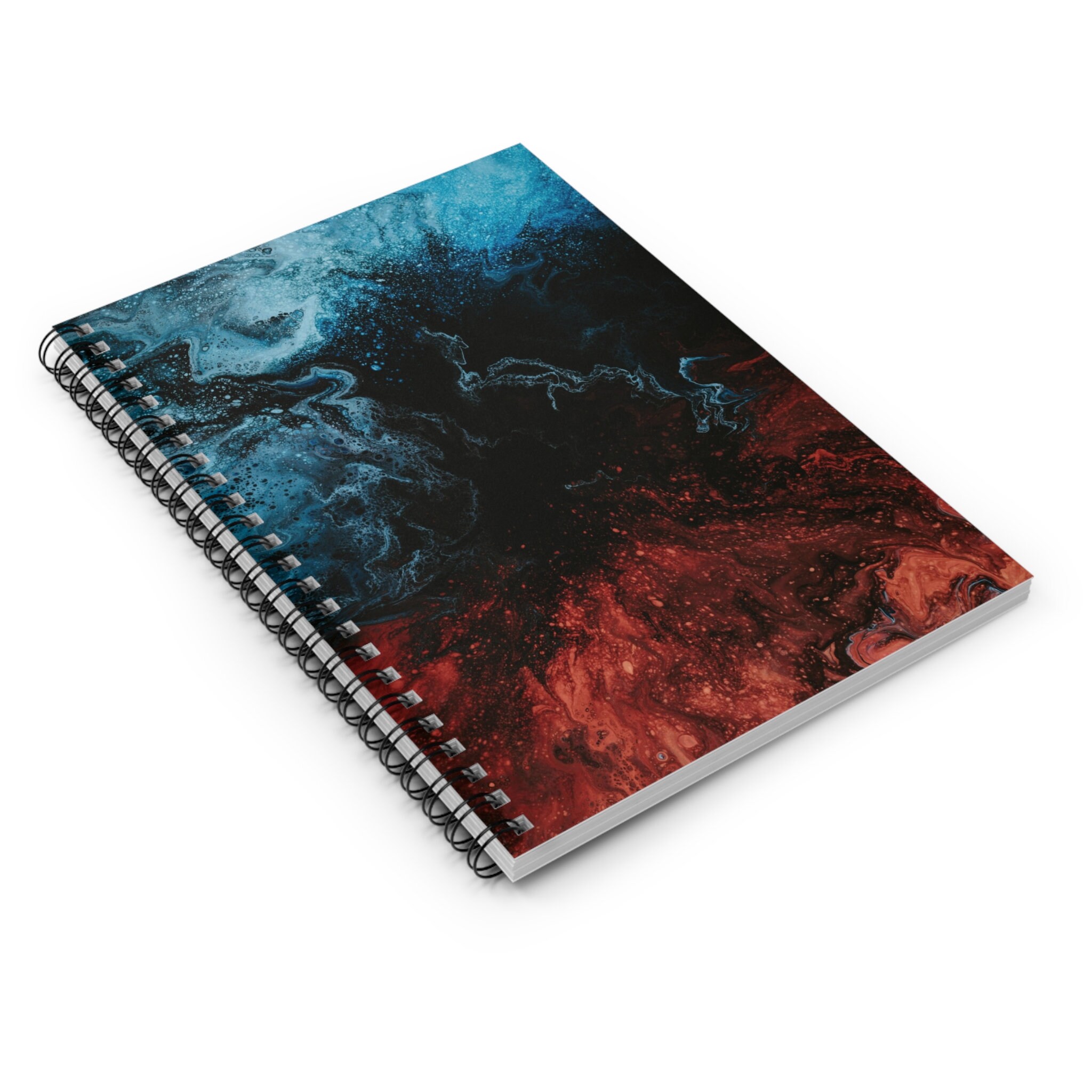 Blue & Red Marble Spiral Notebook, Texture Edition, Great for Note ...