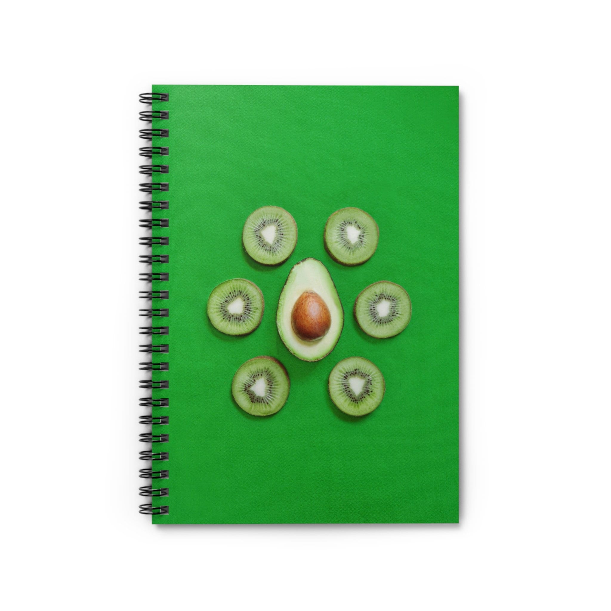 Avocado and Kiwi Spiral Notebook, Food Edition, Green, Great for Note ...