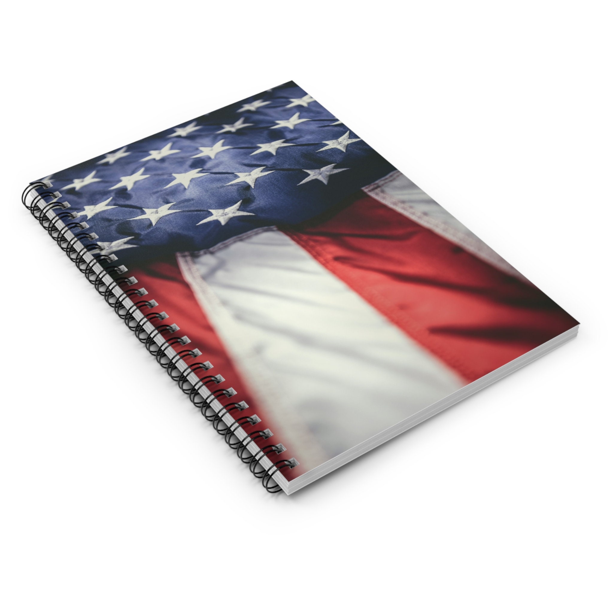 American Flag Spiral Notebook, U.S.A, Great for Note Taking, To-do ...