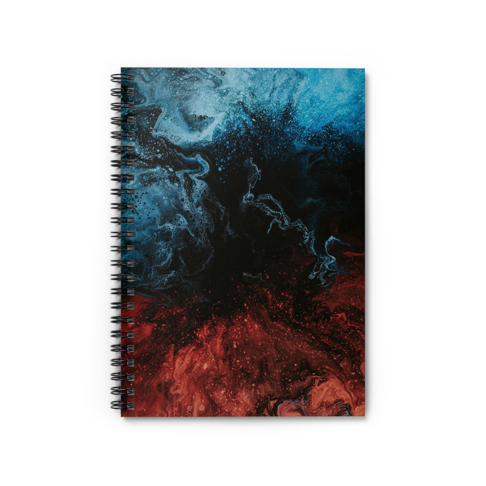 Blue & Red Marble Spiral Notebook, Texture Edition, Great for Note ...