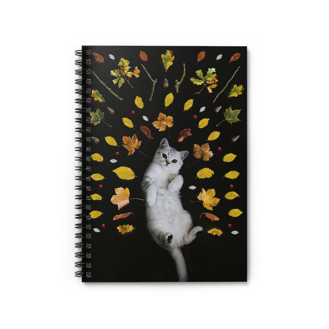 Kitty in Fall Spiral Notebook, Cat Edition, Great for Note Taking, To ...