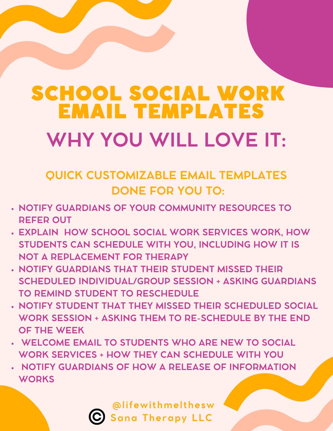 Email Templates Done for You-google Document for School Social Workers ...