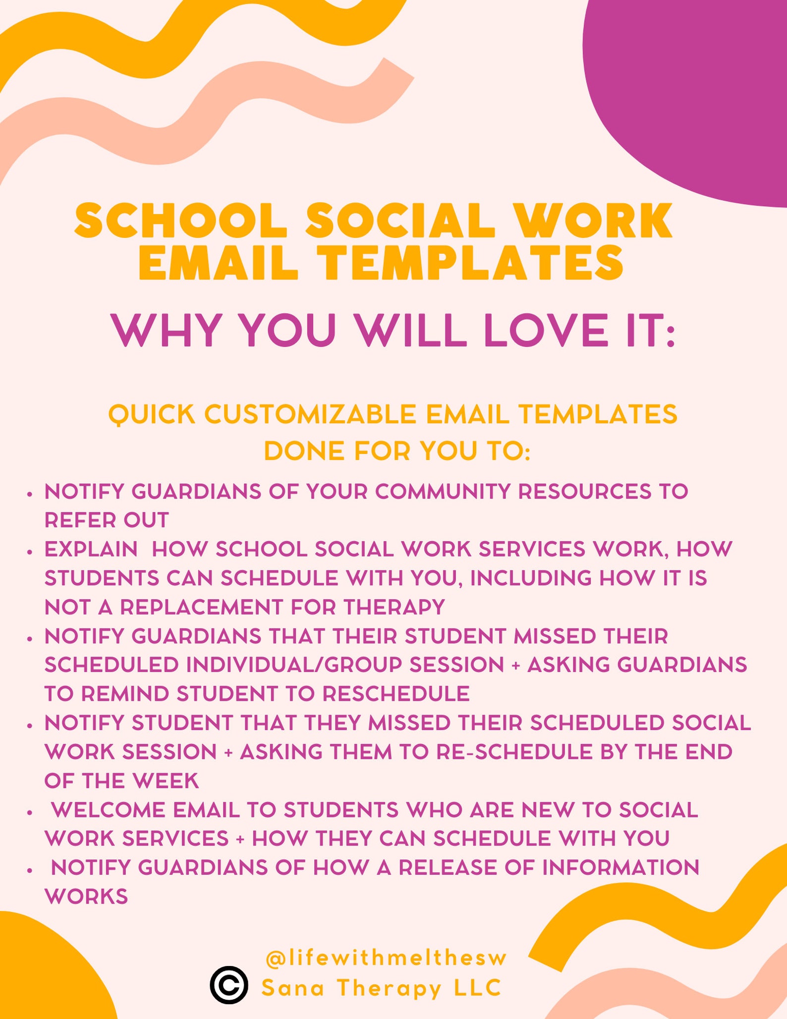 Email Templates Done for You-google Document for School Social Workers ...