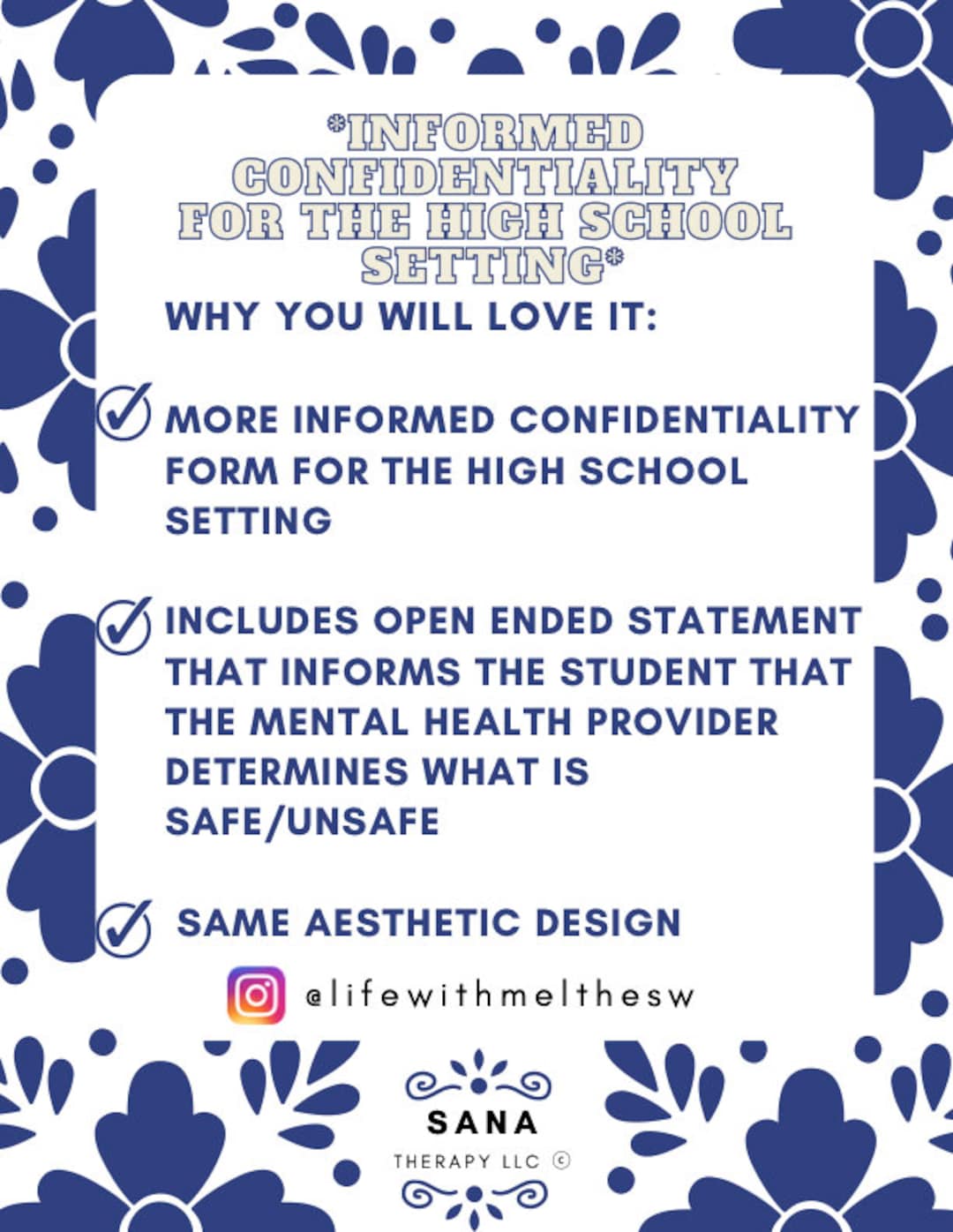 Informed Confidentiality for High School Social Workers - Etsy