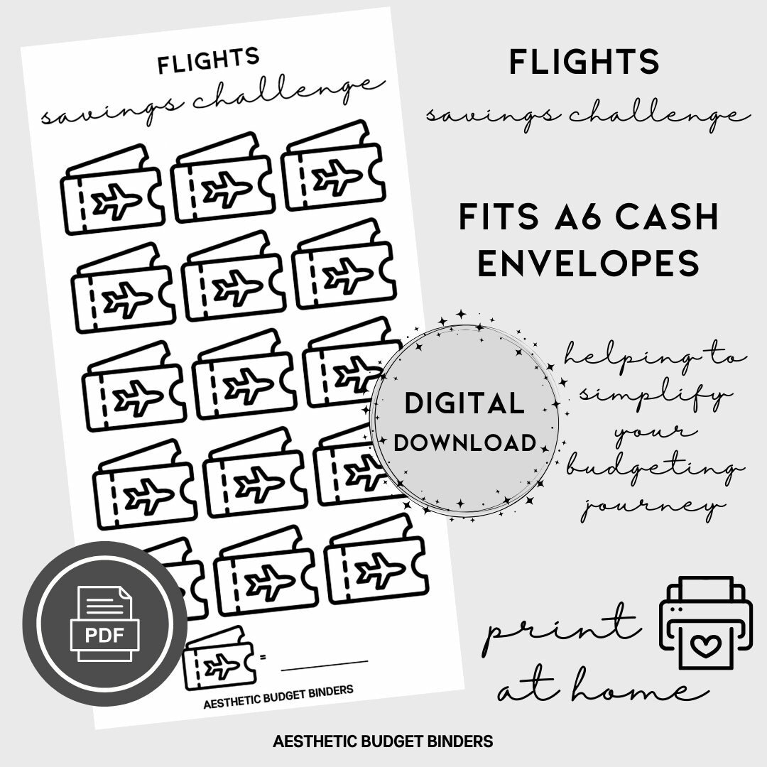 Flights Savings Challenge A6, Digital Download, Seasons, Finance ...