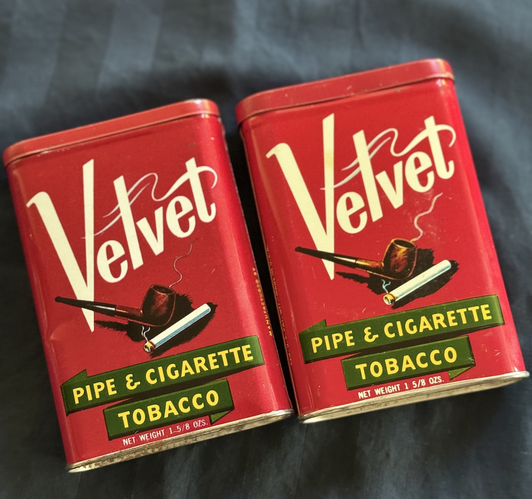 Vintage Red Velvet Pipe and Tobacco Tin Liggett & Myers Tobacco Co ...