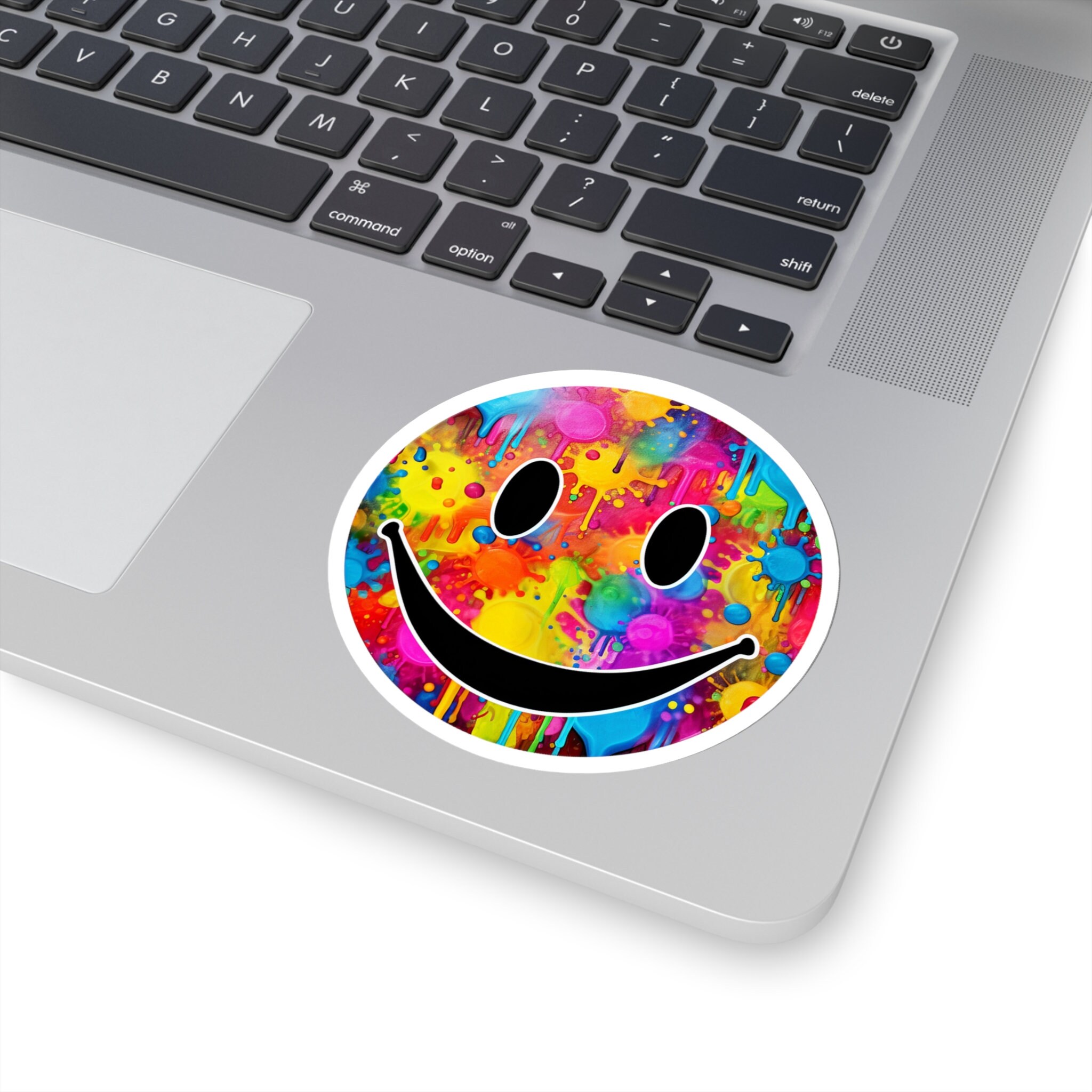 Smiley Face Sticker; Paint Splat - Etsy