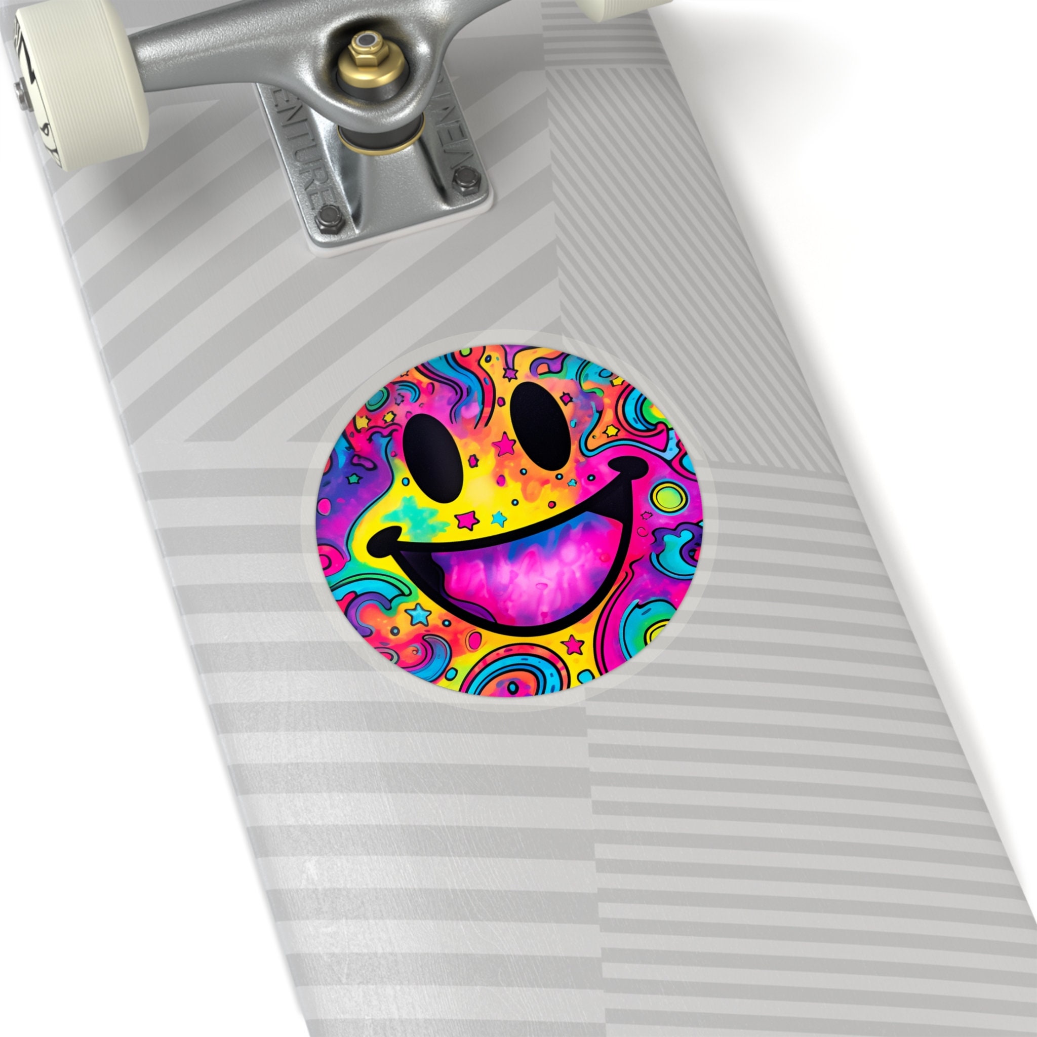 Smiley Face Sticker; Colorful - Etsy