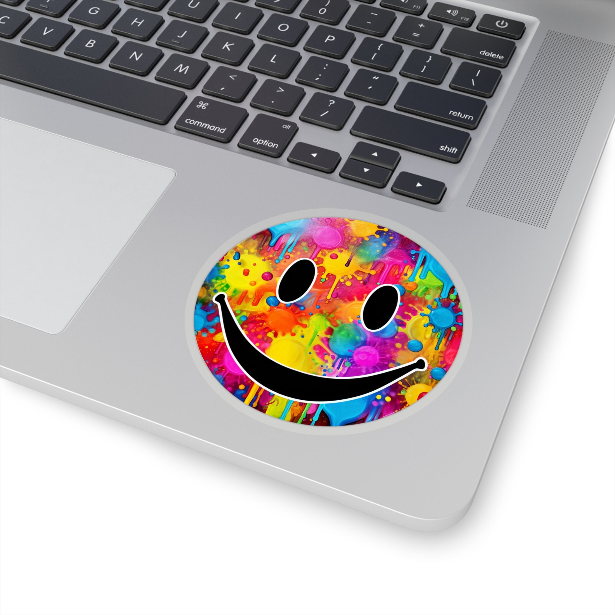 Smiley Face Sticker; Paint Splat - Etsy