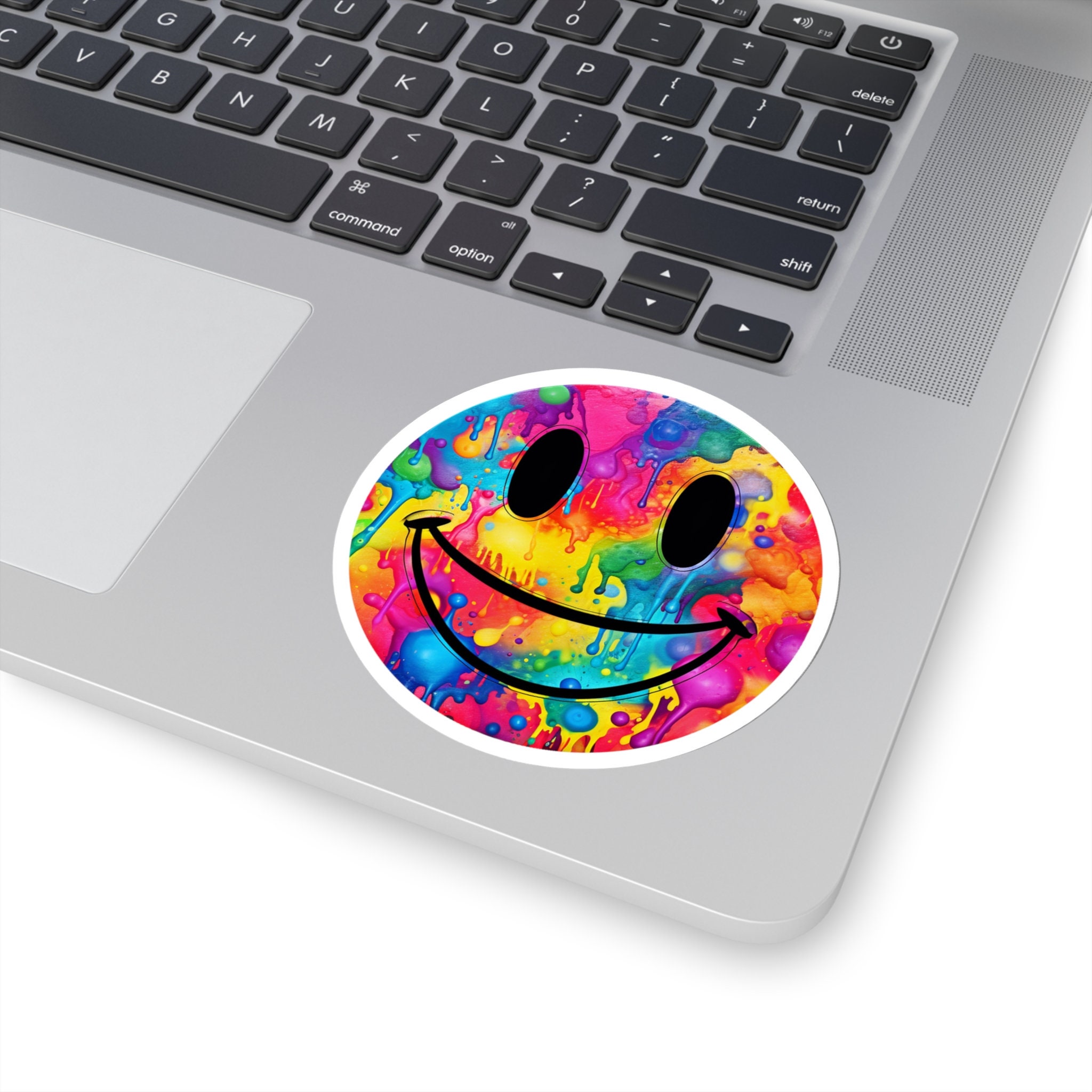 Smiley Face Paint Splatter Sticker 1 - Etsy