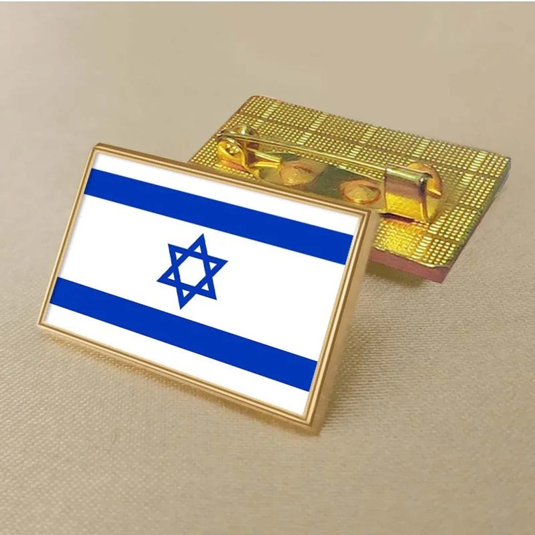 ISRAEL FLAG Enamel Pin Badge Lapel Brooch Israel Flag Shaped - Etsy UK