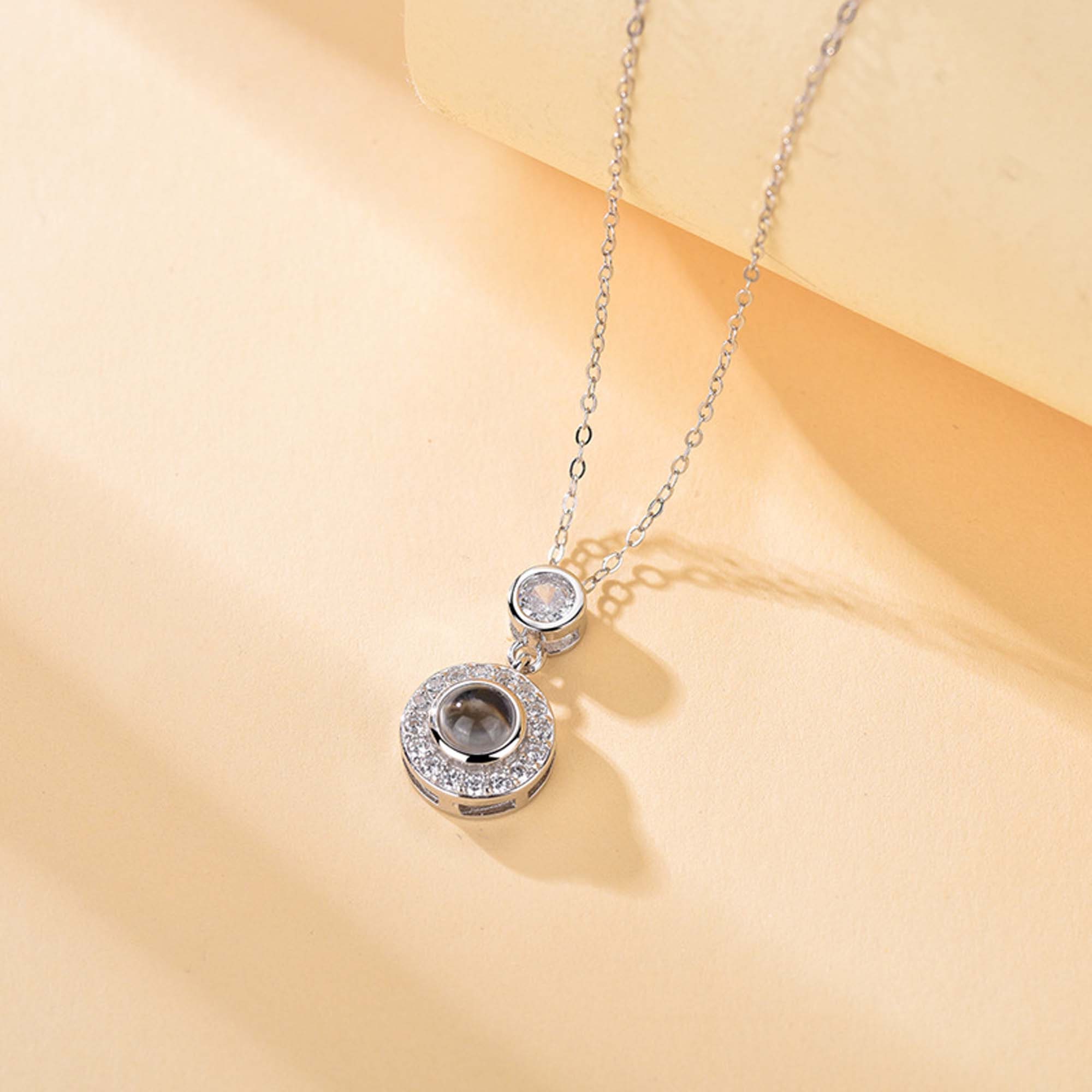 Photo Projection Necklace Personalized Necklace Memorial - Etsy