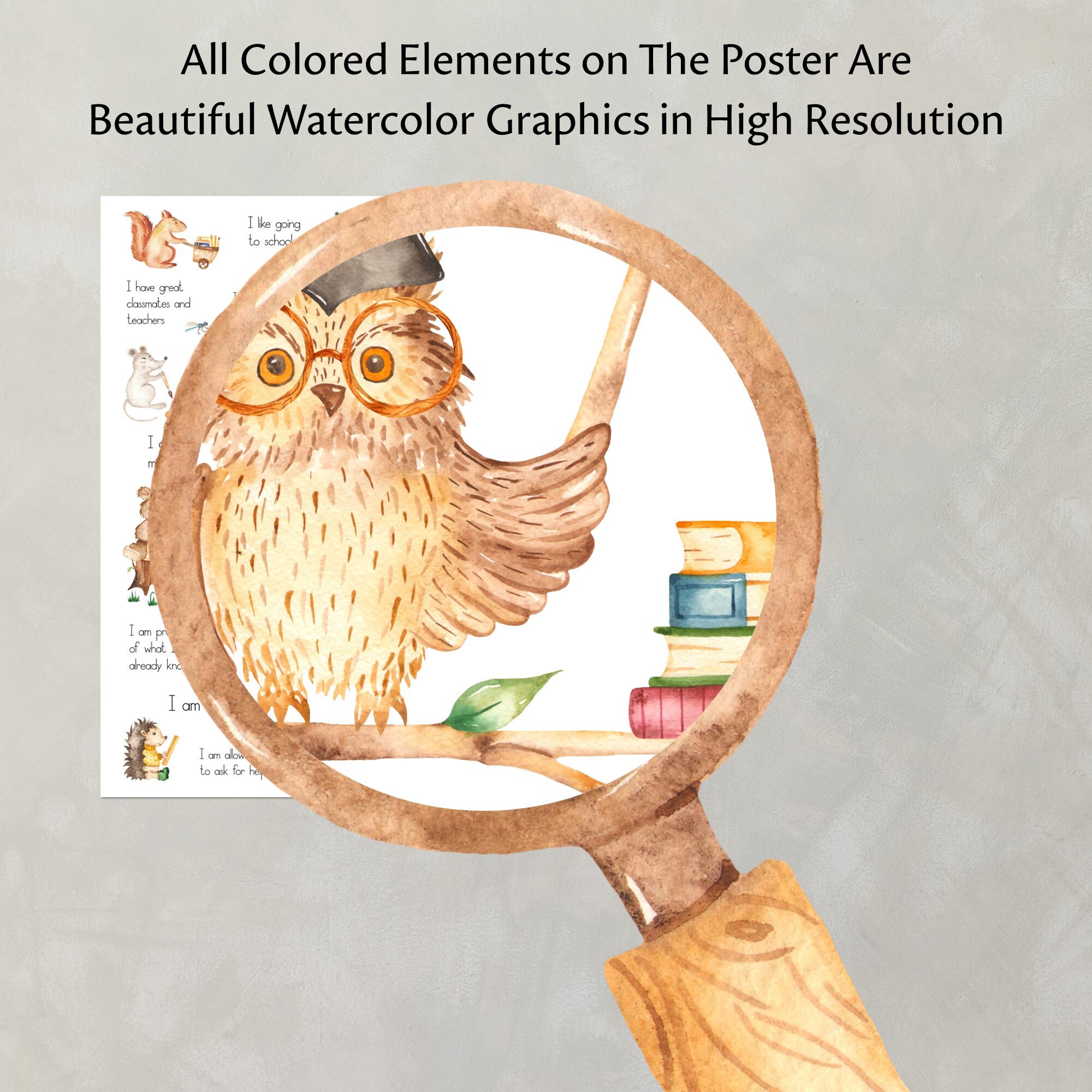 Elementary Classroom Affirmations Poster, Homeschool Woodland Animals ...