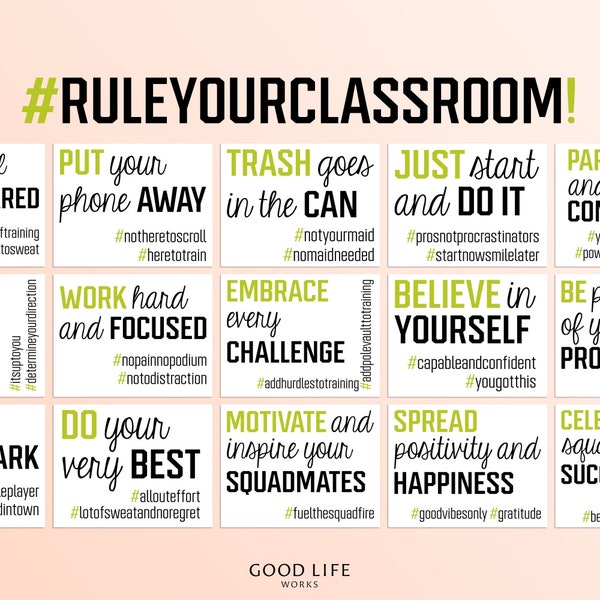 High School Classroom Rules Posters - Etsy