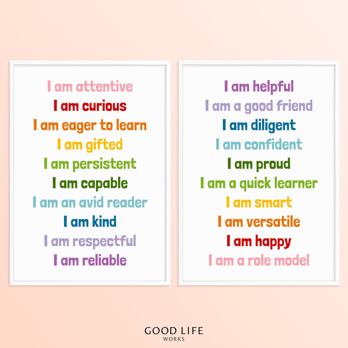 Elementary Classroom Positive Affirmations Rainbow Decor, School ...