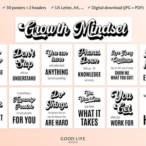 30 Growth Mindset Middle High School Classroom Decor Posters - Etsy