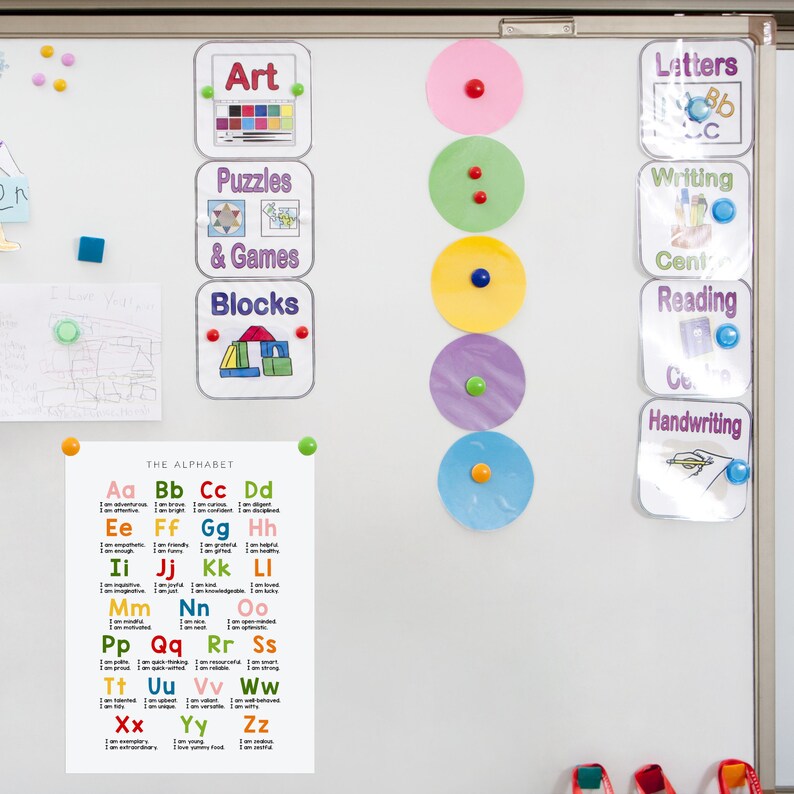 Rainbow Affirmations Alphabet Abc Poster Homeschool Decor - Etsy