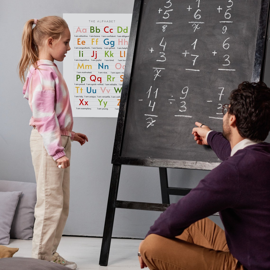 Rainbow Affirmations Alphabet Abc Poster Homeschool Decor - Etsy