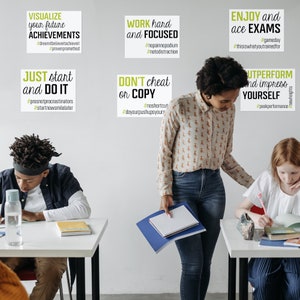 30 Classroom Bulletin Board Hashtag Signs/posters, Lime Green Middle ...