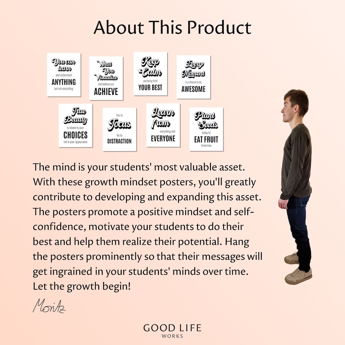 30 Growth Mindset Middle High School Classroom Decor Posters ...