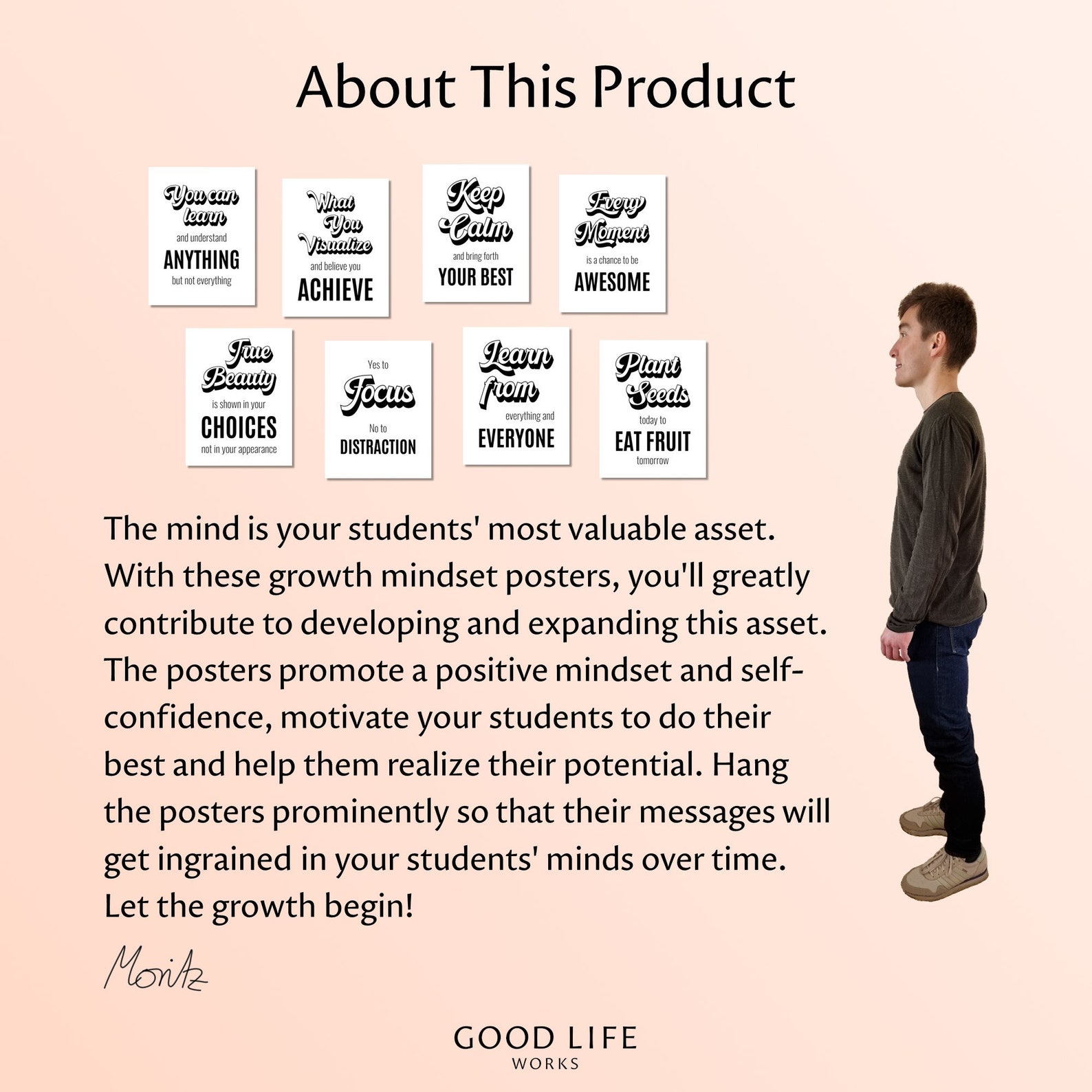 30 Growth Mindset Middle High School Classroom Decor Posters ...