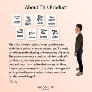 30 Growth Mindset Middle High School Classroom Decor Posters ...