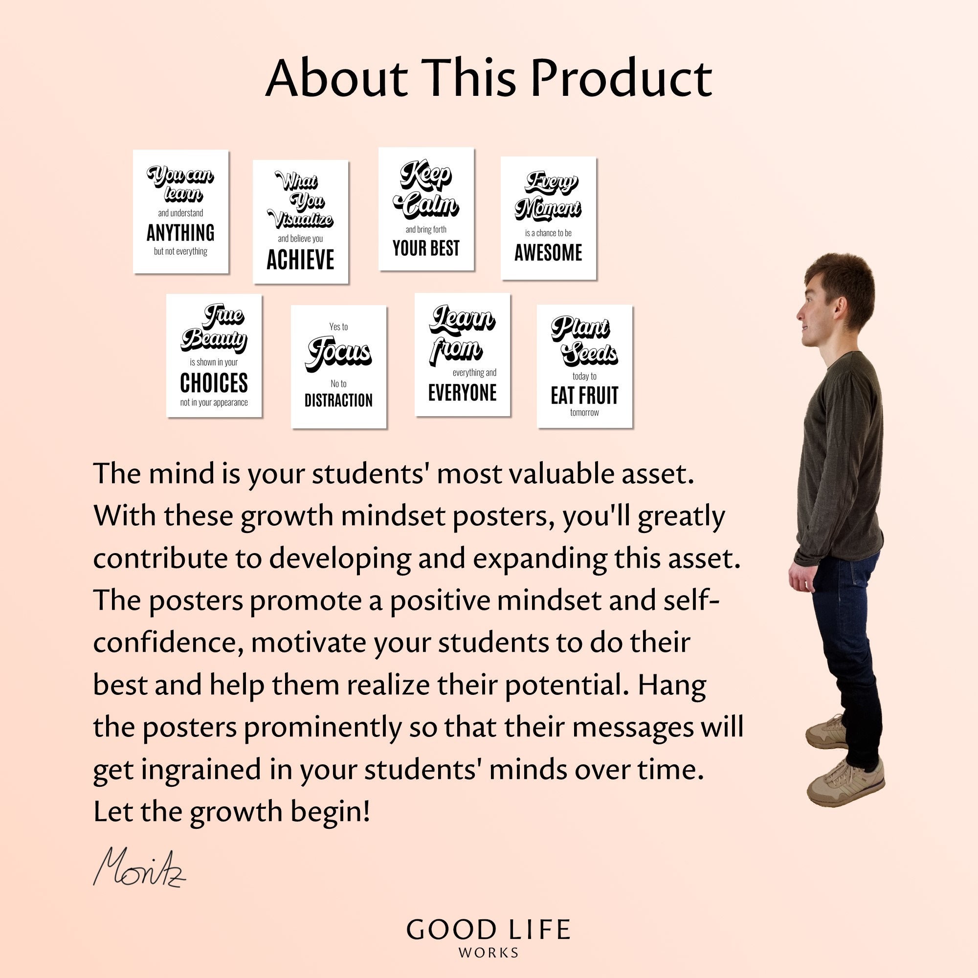 30 Growth Mindset Middle High School Classroom Decor Posters ...