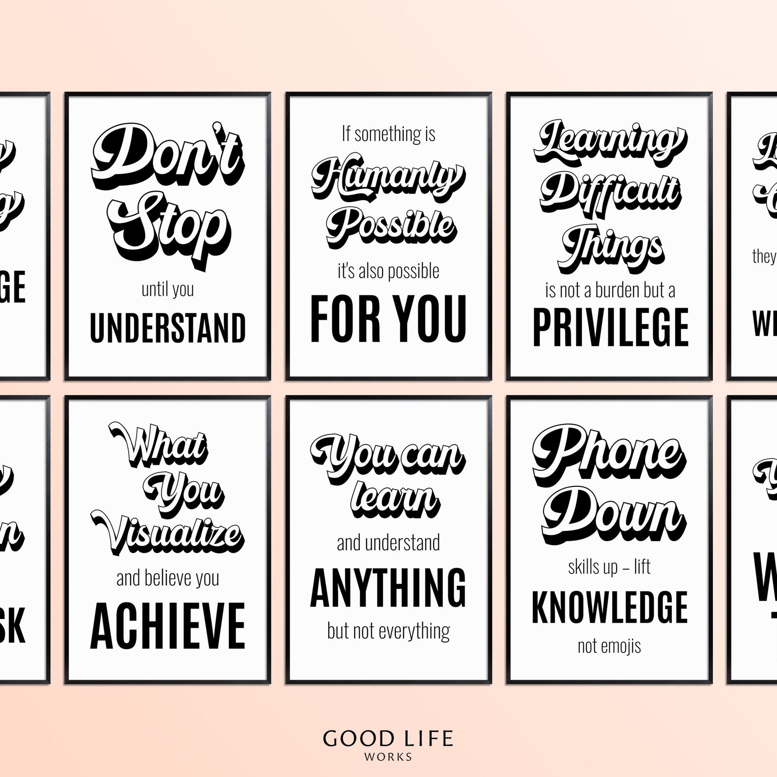 30 Growth Mindset Middle High School Classroom Decor Posters ...
