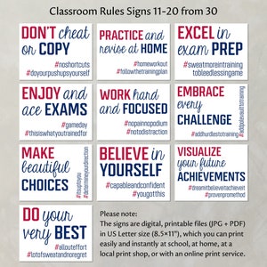 30 Classroom Bulletin Board Hashtag Signs/posters US Flag Color ...