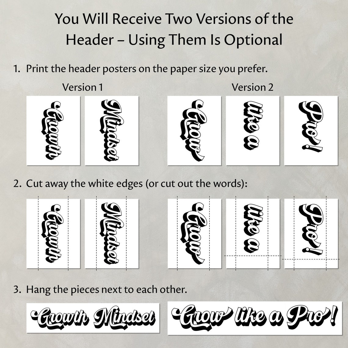 30 Growth Mindset Middle High School Classroom Decor Posters ...