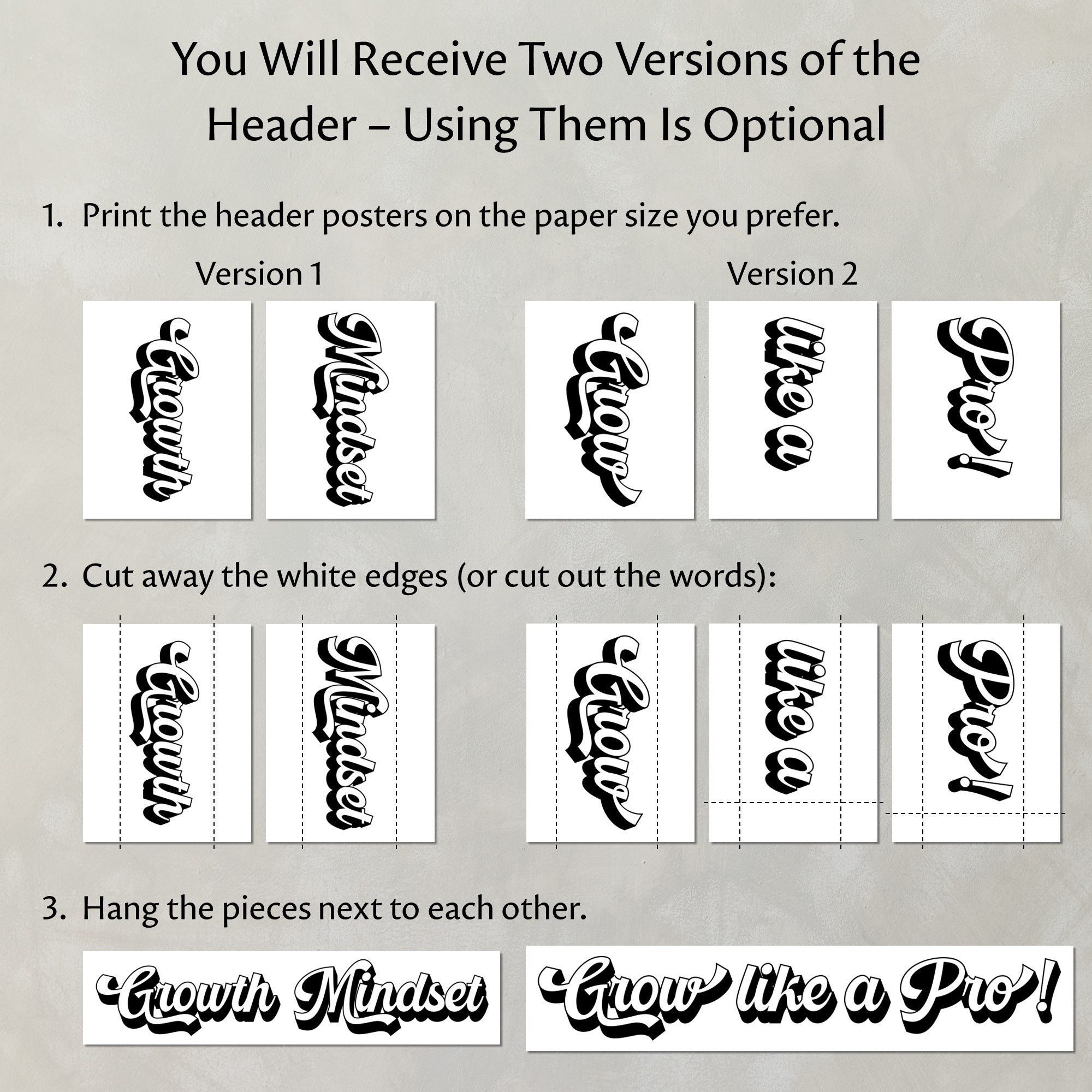 30 Growth Mindset Middle High School Classroom Decor Posters ...