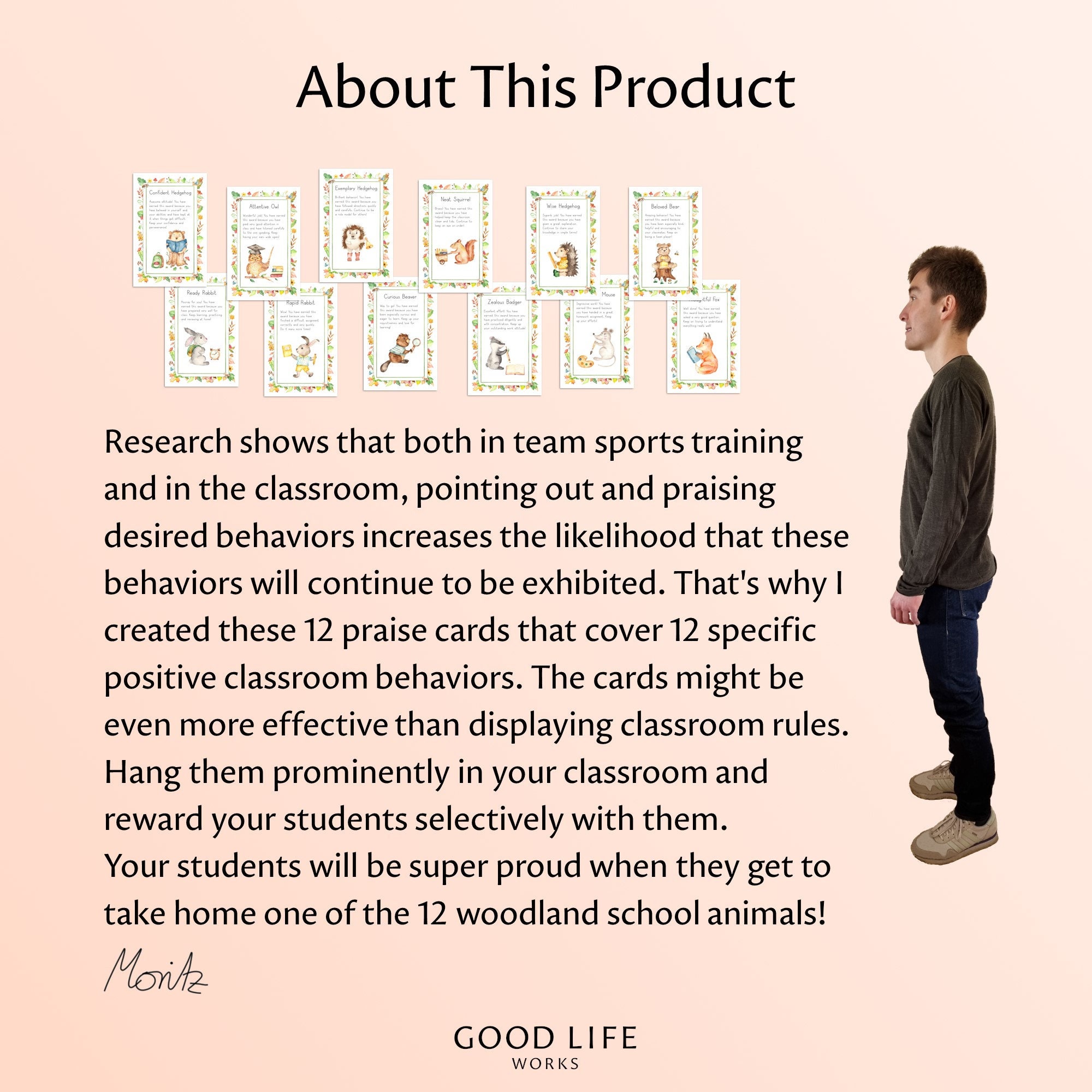12 Classroom Behavior Praise Cards, Kindergarten and Elementary Student ...