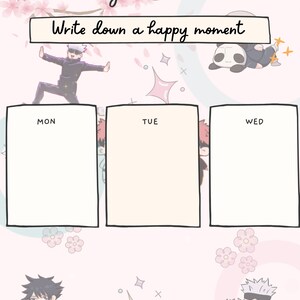 Jujustu Kaisen Themed, Jujustu Kaisen Themed Planner, Cute, Digital ...