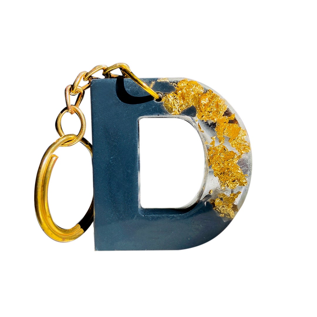 D Letter / Alphabets Handmade Resin Keychain by LFF by Devisha Rasin ...