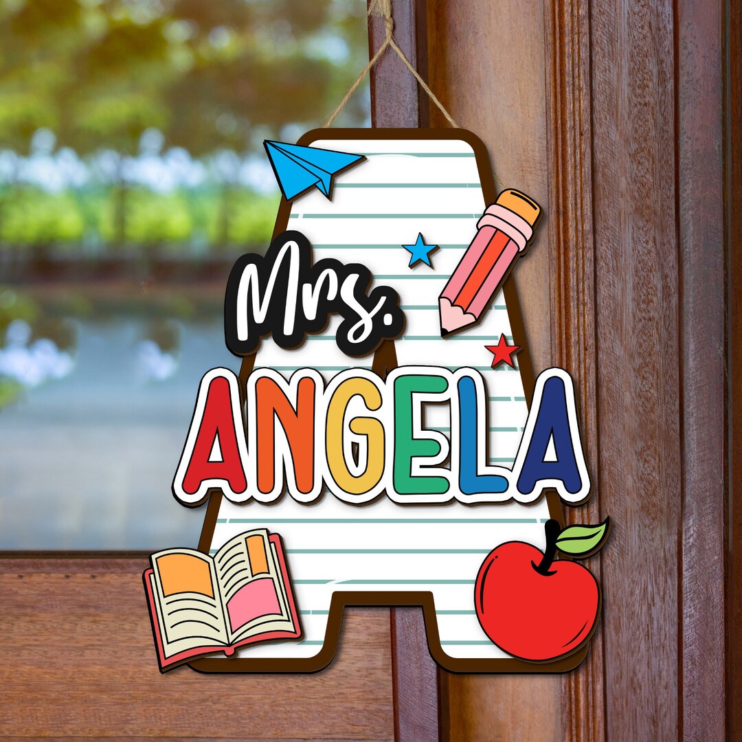 Personalized Teacher Desk Name Plate, Teacher Name Sign, Teacher Door ...