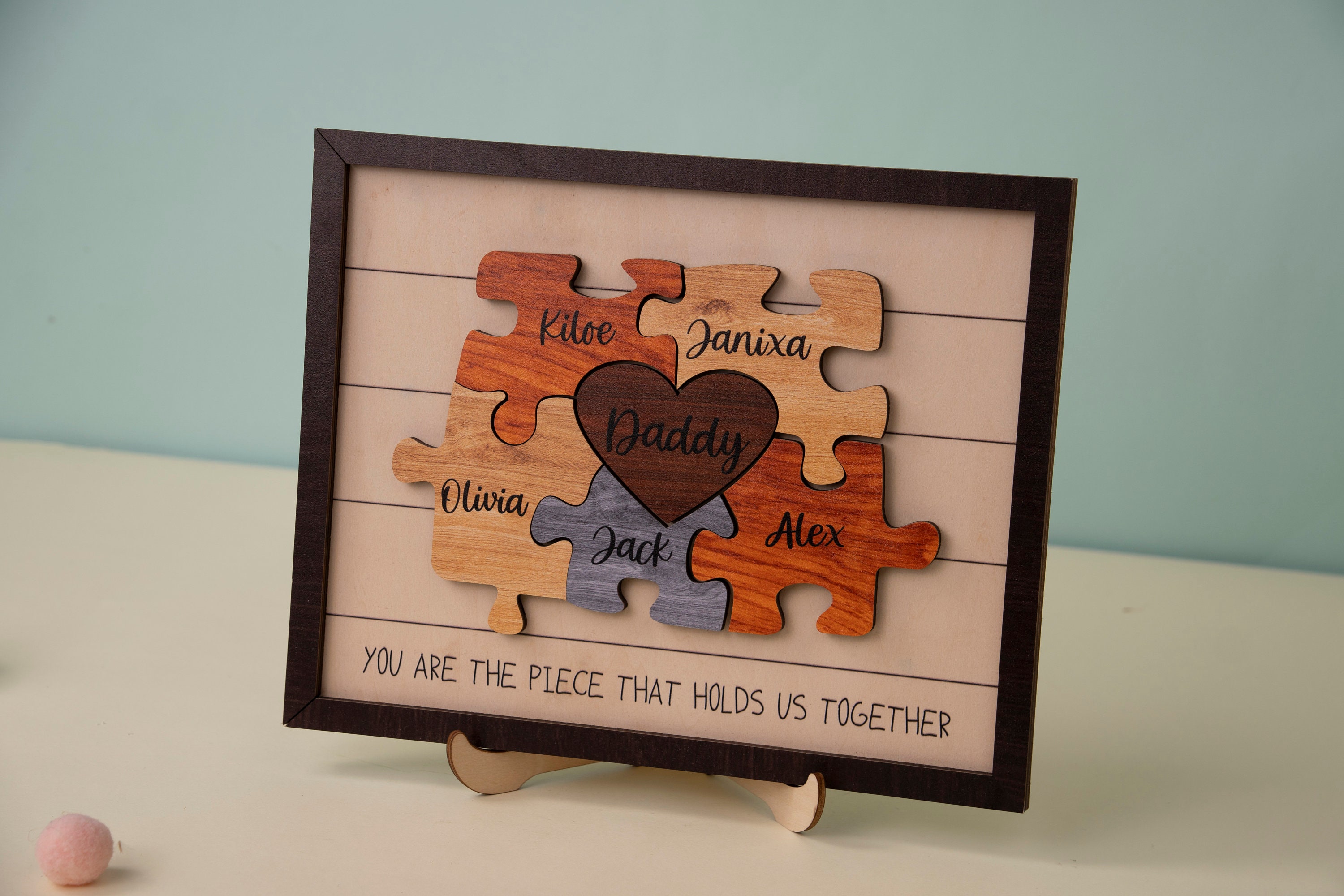 Personalized Fathers Day Puzzle Sign,custom You Are the Piece That ...