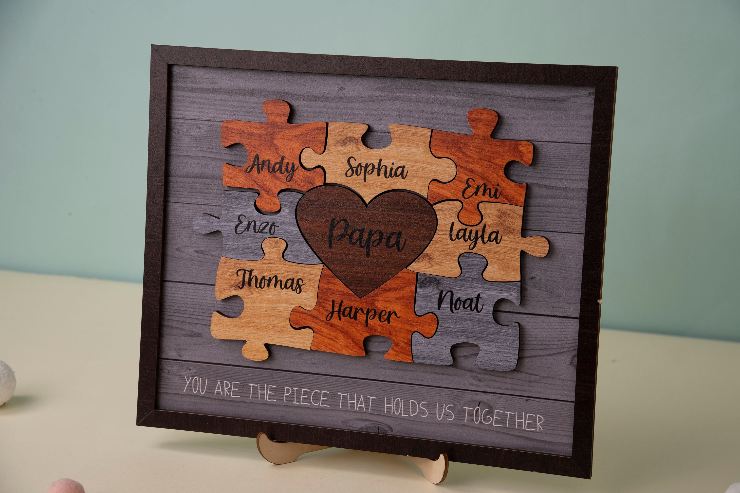Personalized Fathers Day Puzzle Sign,custom You Are the Piece That ...
