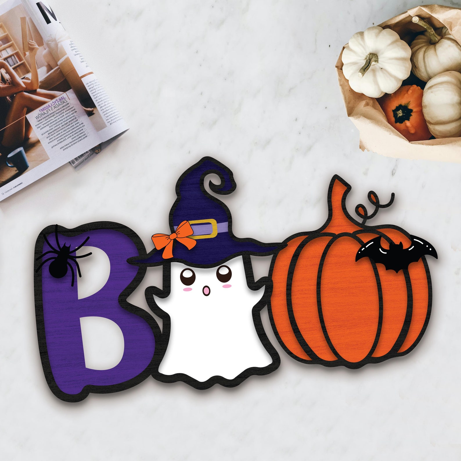 Halloween Ghost Sign,halloween Front Door Decor,ghost Pumpkin Boo ...