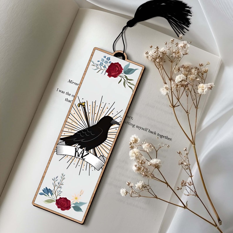 Six of Crows Couple Wooden Bookmark, Kaz & Nina Printed Both Sides, the ...